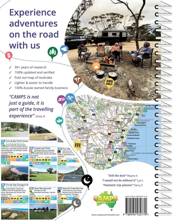 Camps 12 Easy to Read, Campsite photos (snaps) and larger maps (B4 ...